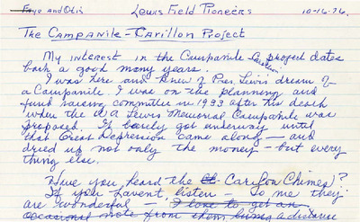 "A Draft Speech on Notecards, Lewis Field Pioneers" by Fort Hays State ...