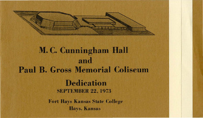"M.C. Cunningham Hall and Paul B. Gross Memorial Coliseum Dedication Pr ...