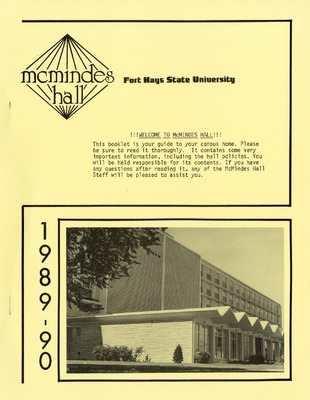 "McMindes Hall Guide 1989-1990" by Fort Hays State University