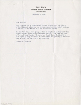 "Status of Invitations and Tickets" by Fort Hays Kansas State College