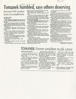 "Tomanek Articles" by Mike Corn