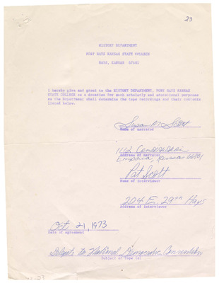 "Interview with Susan M. Scott" by Patt Scott