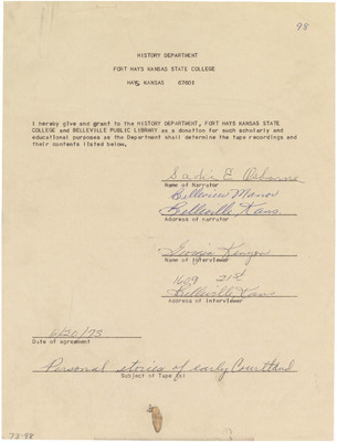 "Interview with Sadie E. Osborne" by Georgia Kenyon