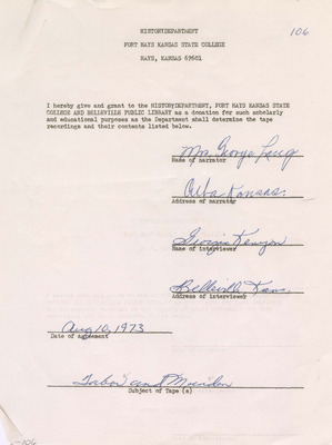 "Interview with Bessie Lang" by Georgia Kenyon