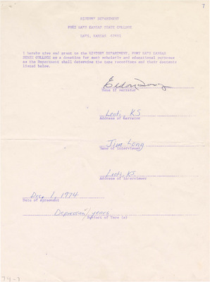 "Interview with Eldon Long" by Jim Long